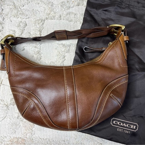 Coach | Bags | Coach Soho Boho Hobo Brown Pebbled Leather Shoulder Hand ...